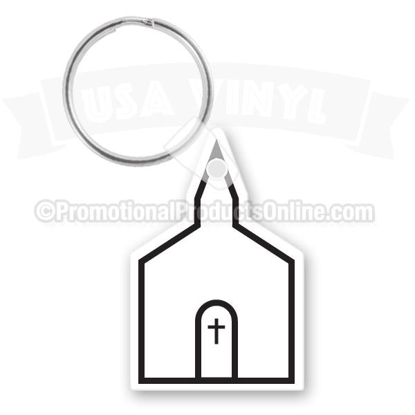Custom Church Vinyl Keychains | Imprinted – Promotional Products Online