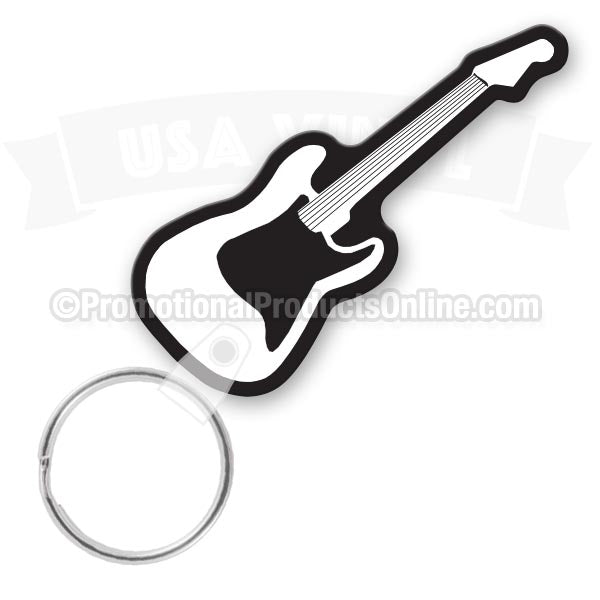 Custom Electric Guitar Vinyl Keychains | Imprinted – Promotional ...