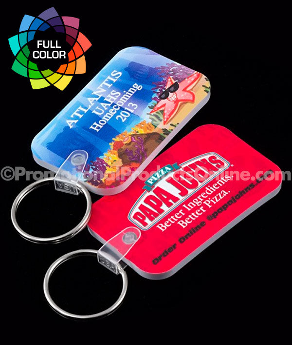 Custom Full Color Midsized Rectangle Vinyl Keychains – Promotional ...