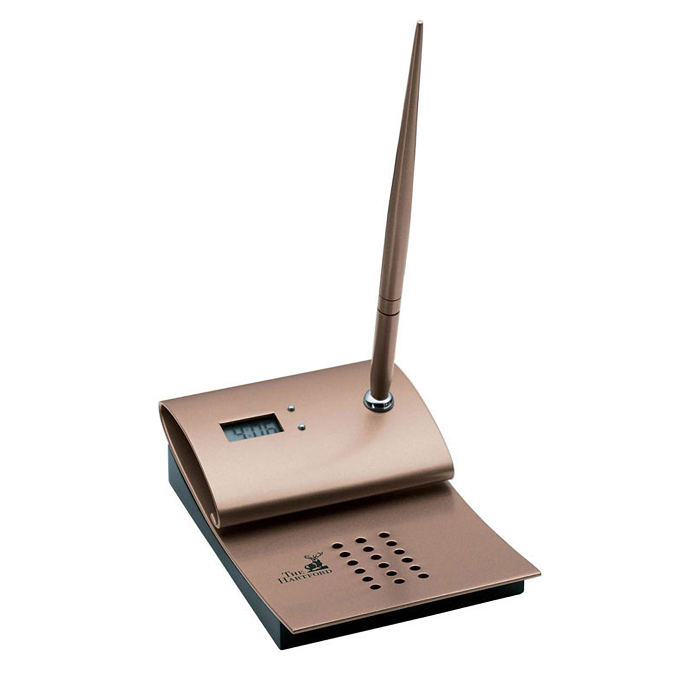 Custom Metal Digital Clock Pen Stand | Screen Printing – Promotional ...